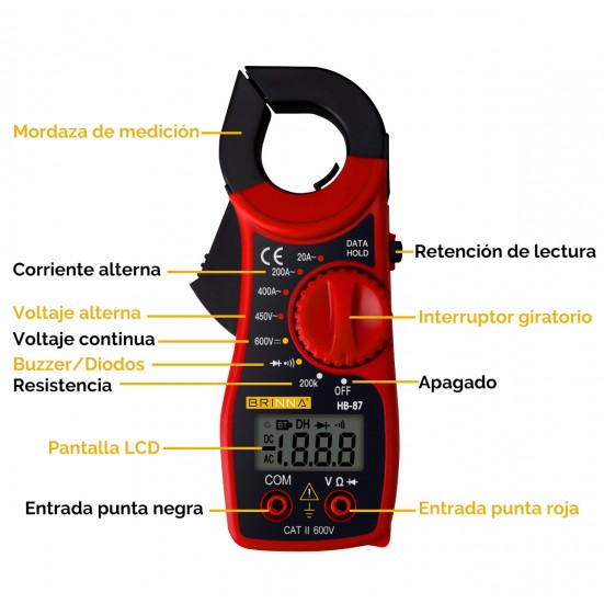 Pinza amperométrica HB-87